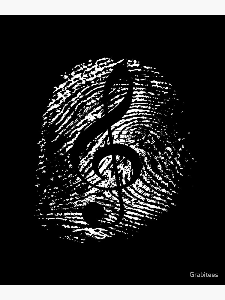 "Music G Clef Musical Design - Fingerprint of Music Teacher Gift ...