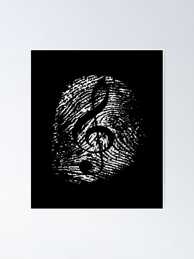 "Music G Clef Musical Design - Fingerprint of Music Teacher Gift ...