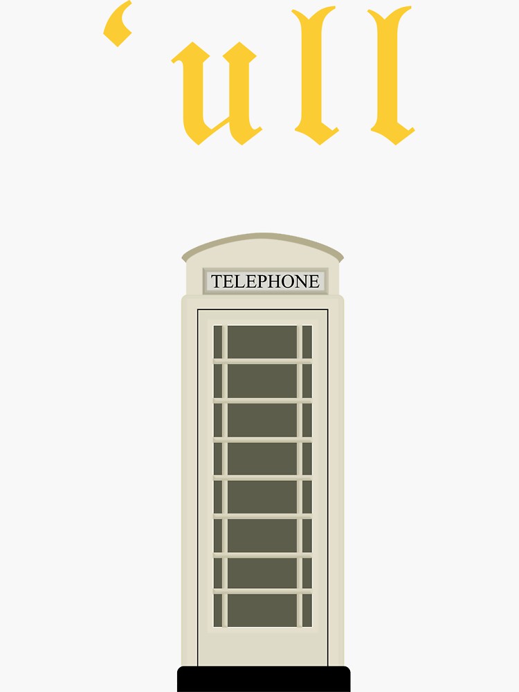 "Hull Cream Phone Box From Kingston Upon Hull " Sticker for Sale by ...