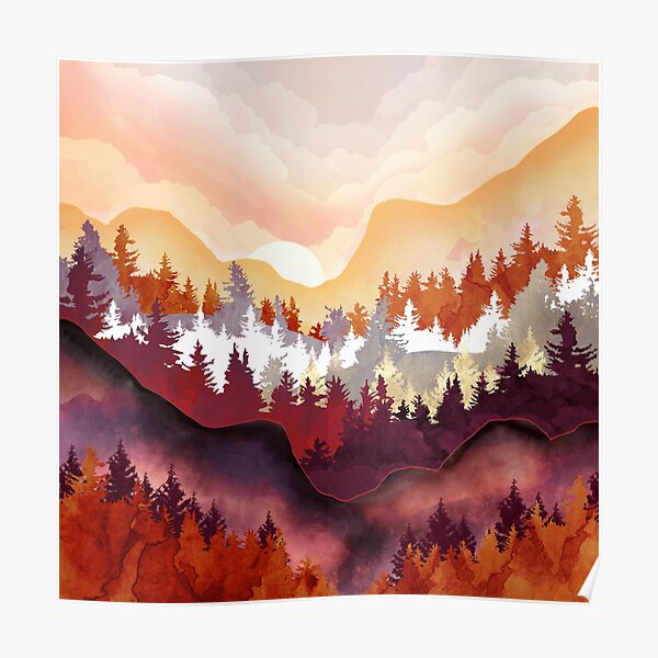 "Amber Forest" Poster for Sale by spacefrogdesign | Redbubble