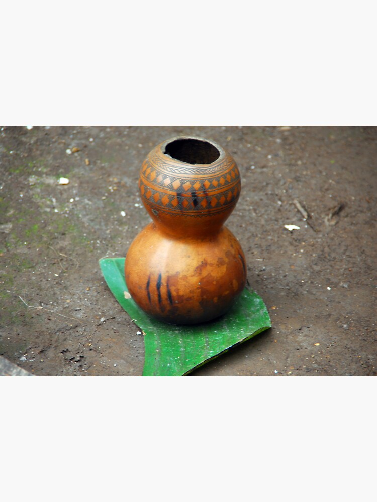 "Decorated Gourd, Calabash, Tribal Water Flask, Ethiopia, Africa ...