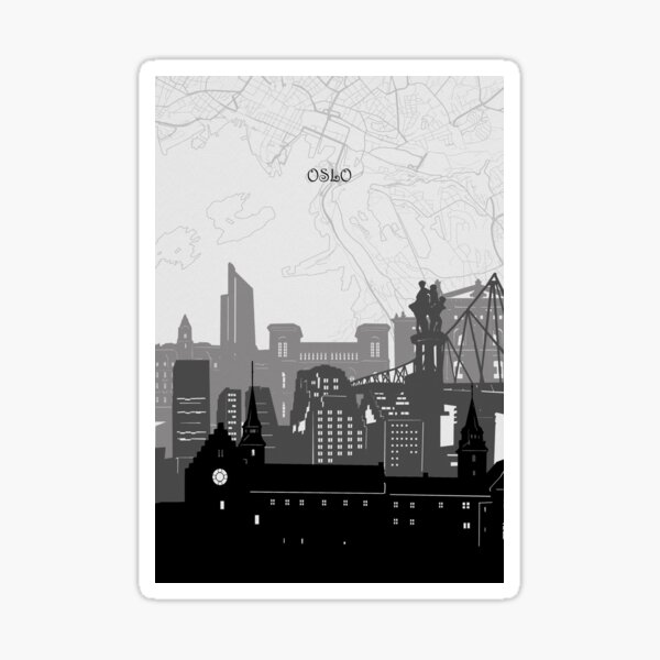 "oslo skyline" Sticker for Sale by BekimART2 | Redbubble