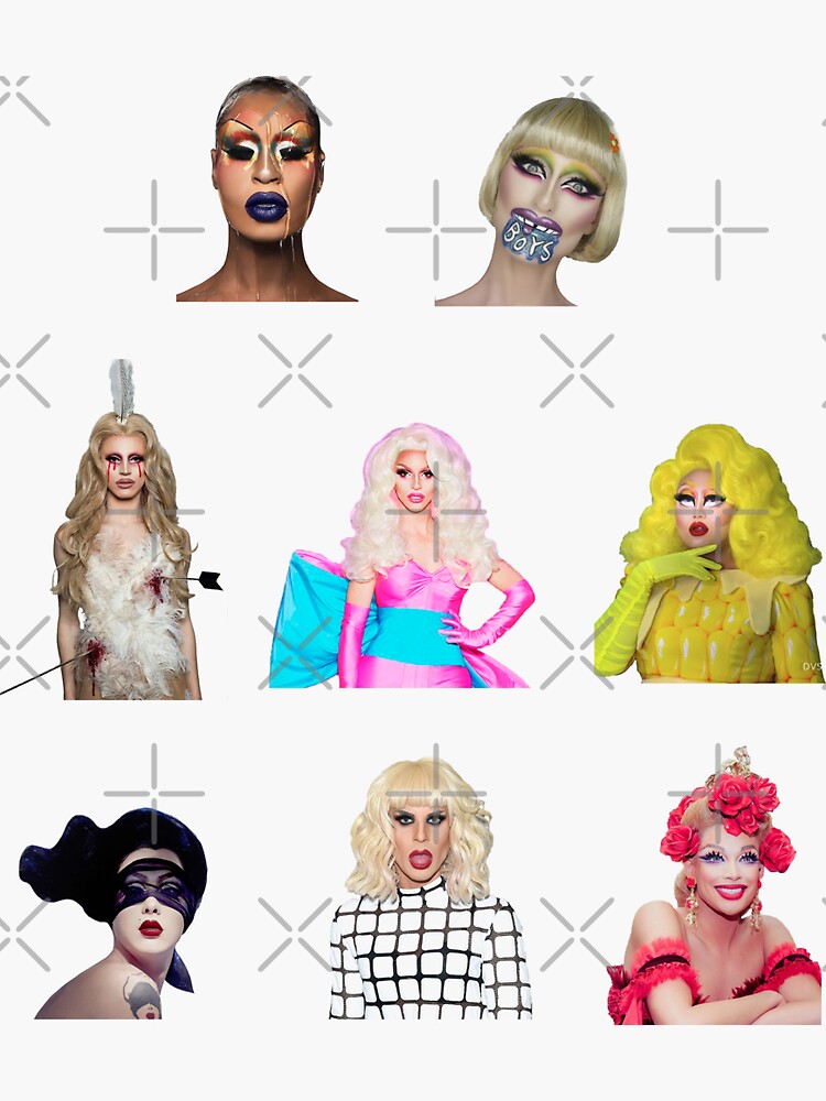 "rupaul drag race collage" Sticker by NaturalBornGoth | Redbubble