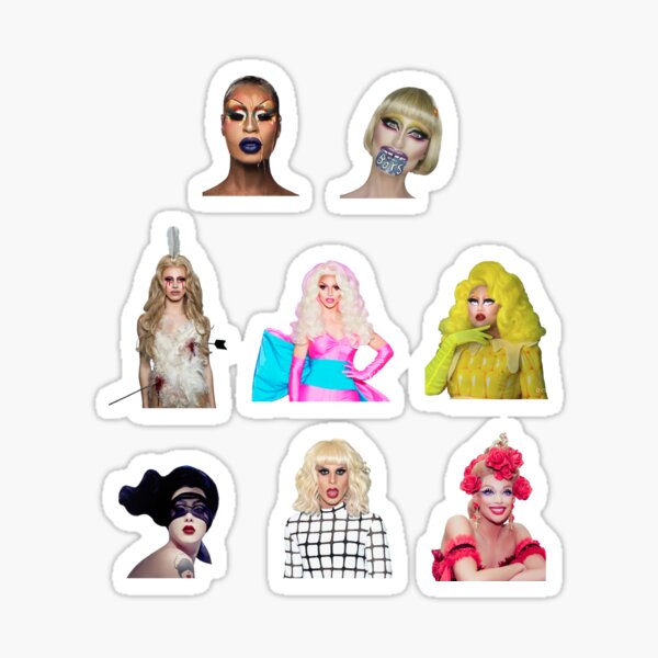 "rupaul drag race collage" Sticker by NaturalBornGoth | Redbubble