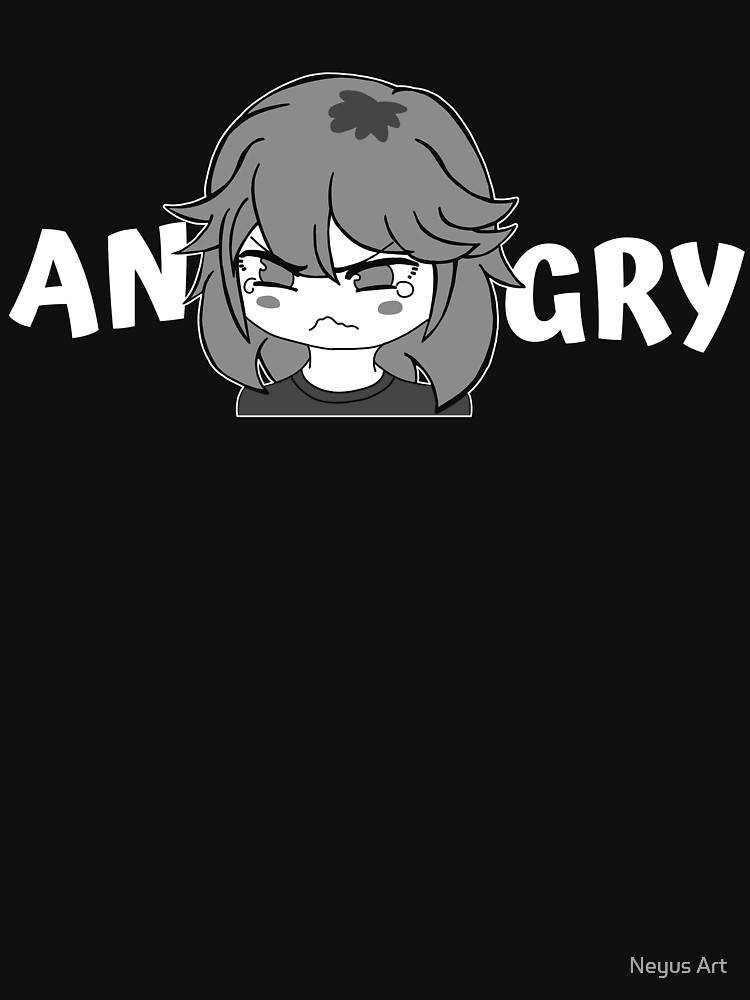 "Funny Manga Angry Pout Face Little Girl Cute Chibi Meme" T-shirt for ...
