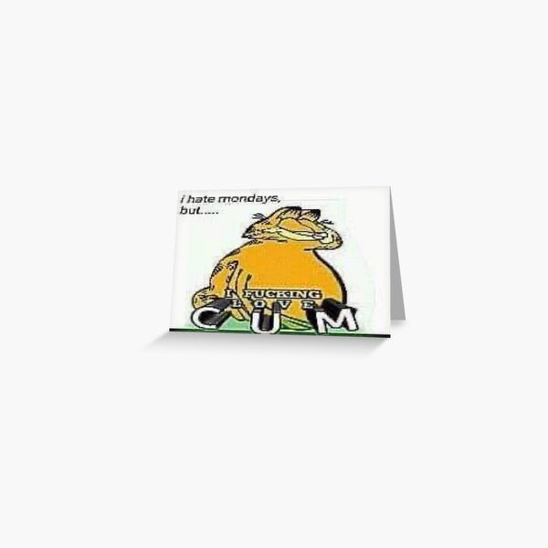 "Garfield Coom Meme" Greeting Card by BoomerUSA | Redbubble