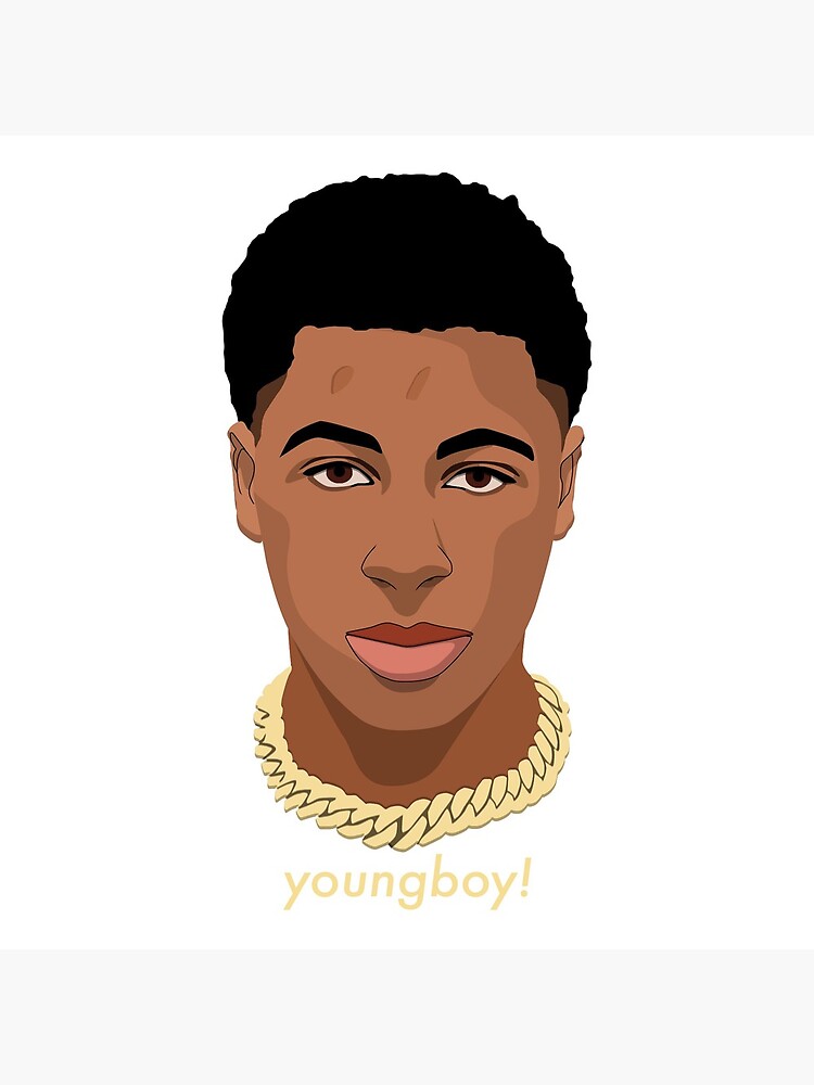 "NBA Youngboy Never Broke Again Simplified 4" Art Print for Sale by ...