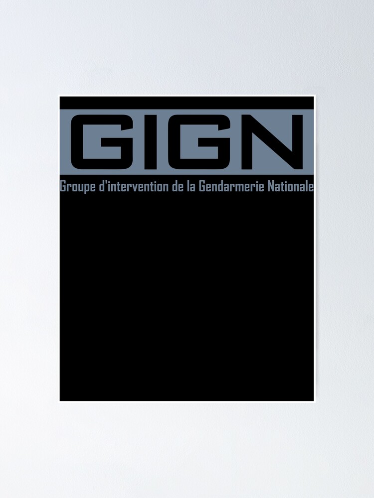 " GIGN Elite Forces National Gendarmerie Intervention Group Grey Logo ...