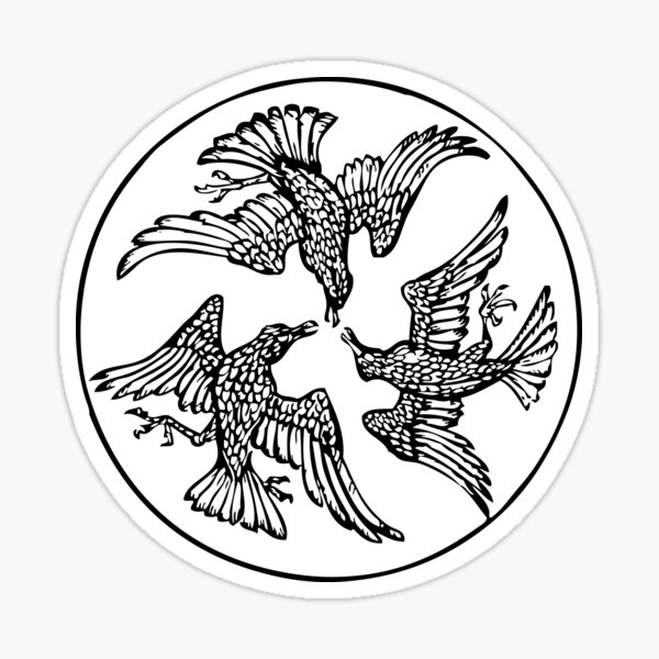 "Three Birds" Sticker for Sale by emperors-vault | Redbubble