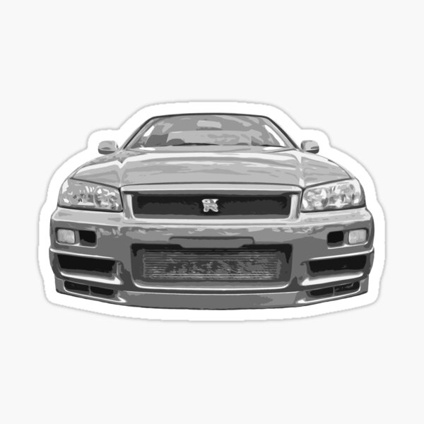 "Nissan Skyline GTR R34 " Sticker for Sale by radestilo | Redbubble