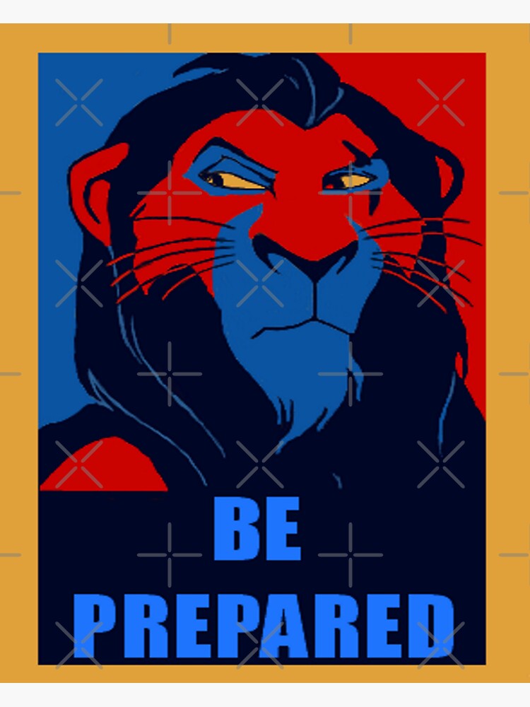 "Scar Campaign Poster | Be Prepared" Sticker by hdavey91 | Redbubble