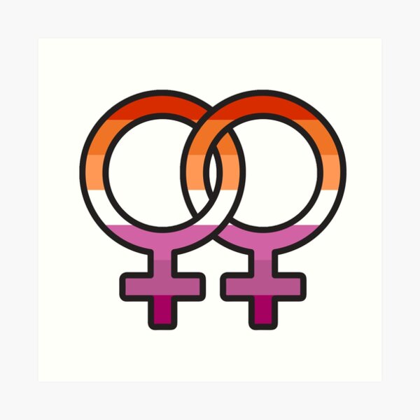 "wlw lesbian pride symbols" Art Print by emptyatlas | Redbubble