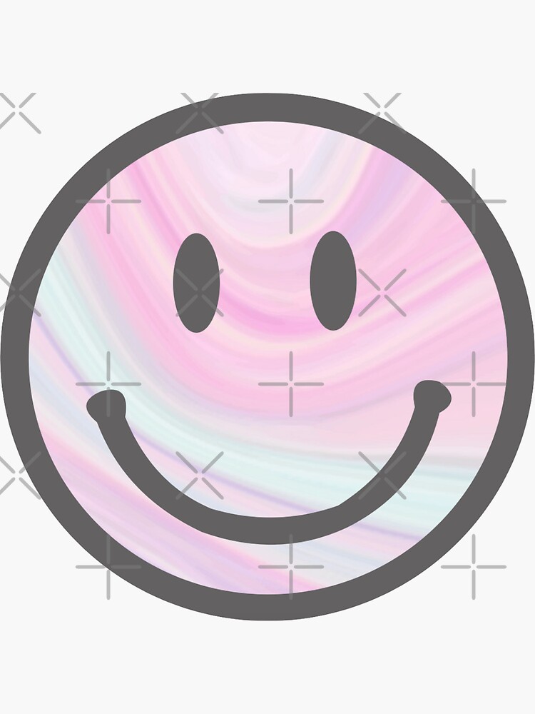 "Marble Smiley Face Sticker" Sticker for Sale by sophiaspos | Redbubble