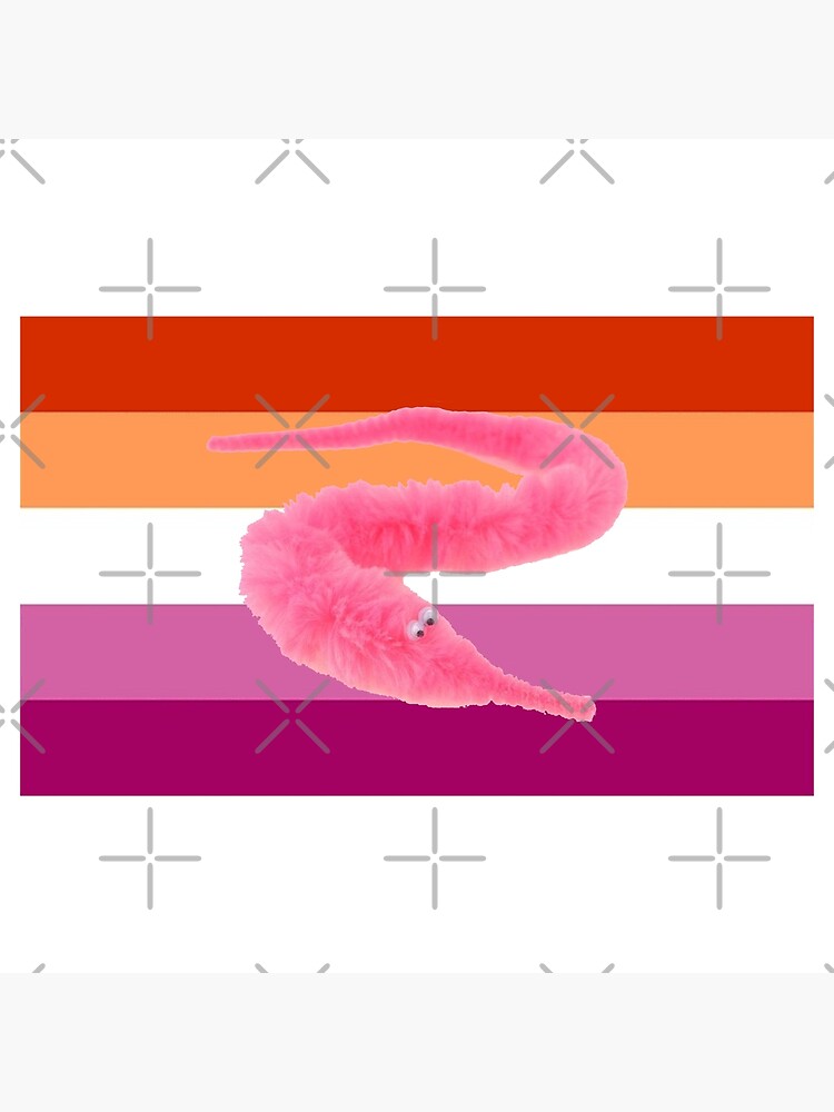 "Lesbian Pride Worm on a String" Poster for Sale by NHChel | Redbubble