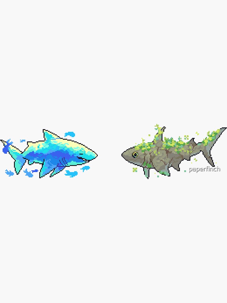 "Elemental sharks" Sticker for Sale by paperfinch | Redbubble