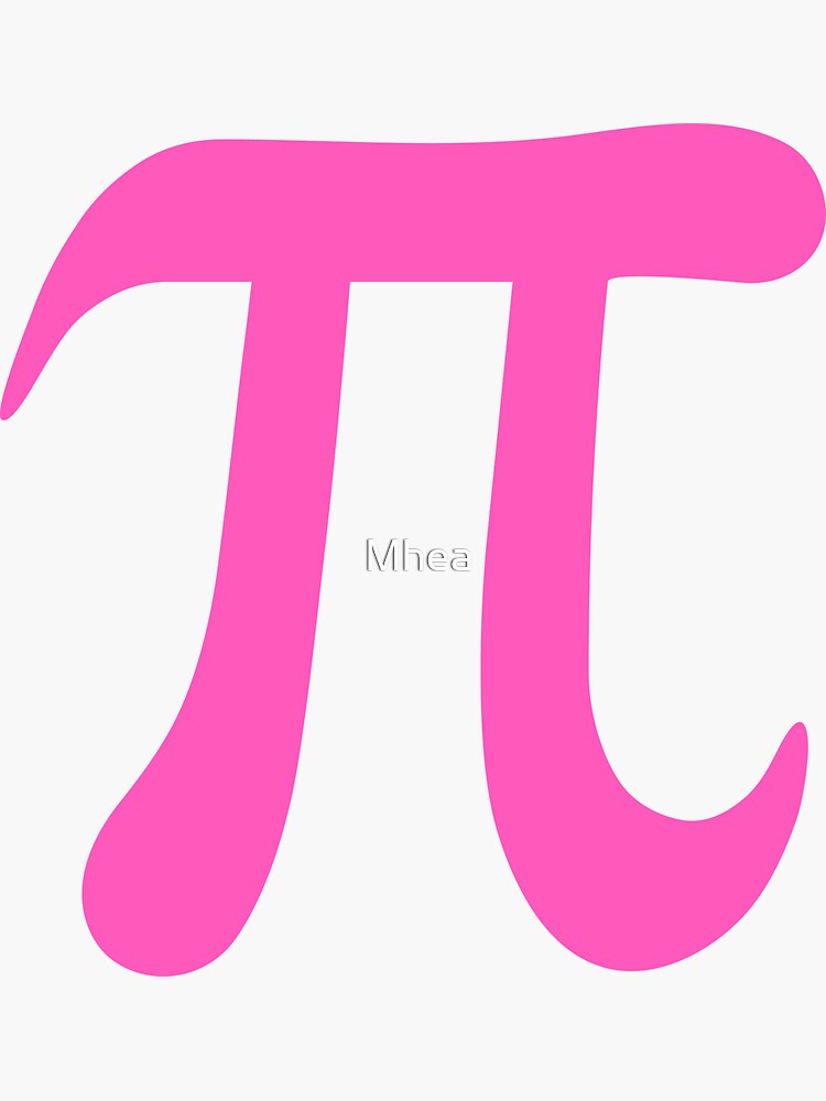 "Hot pink pi symbol" Sticker for Sale by Mhea | Redbubble