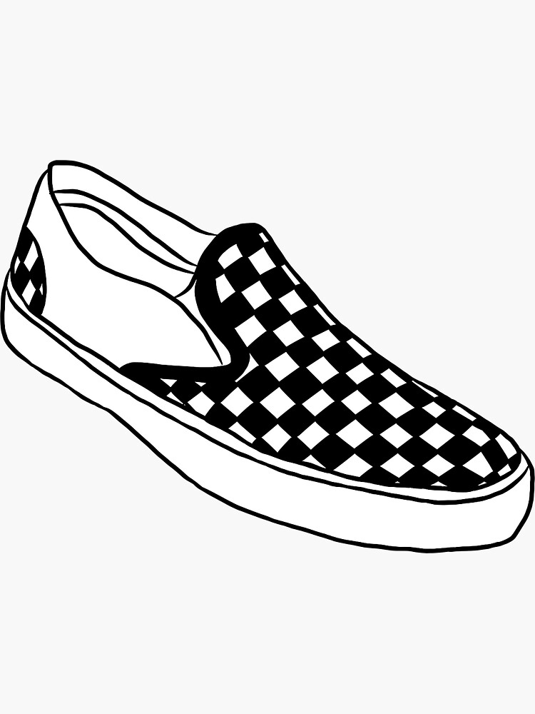"Checkered Shoe " Sticker for Sale by autummnmarie | Redbubble