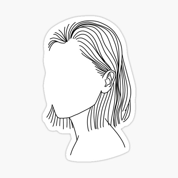 "Mindless | Minimalist Line Art Face" Sticker by kalisteananda | Redbubble