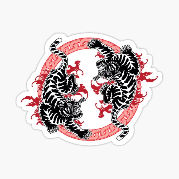 "Tiger tattoo design" Sticker by Jacksoda123 | Redbubble
