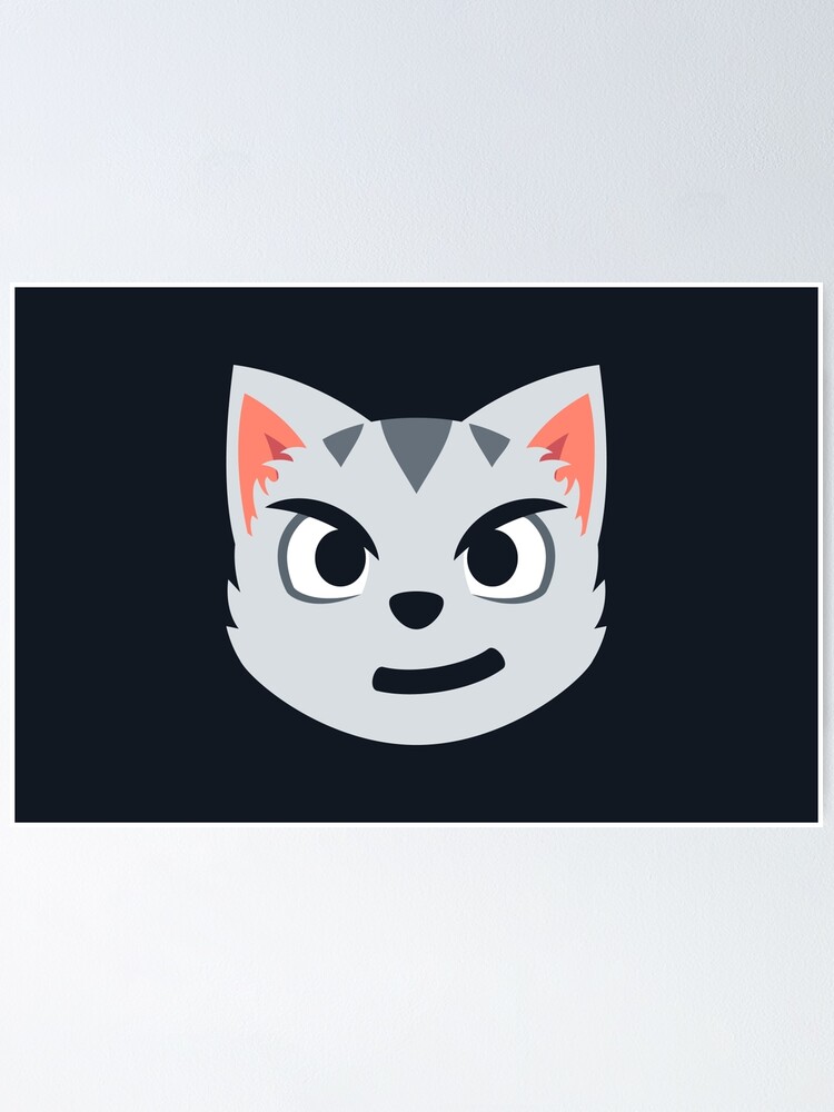 "Wry Smile Cat Emoji" Poster for Sale by Torch | Redbubble
