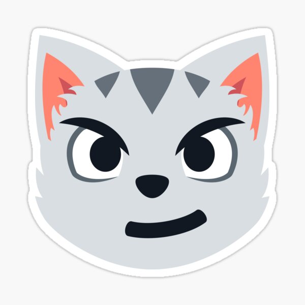 "Wry Smile Cat Emoji" Sticker for Sale by Torch | Redbubble
