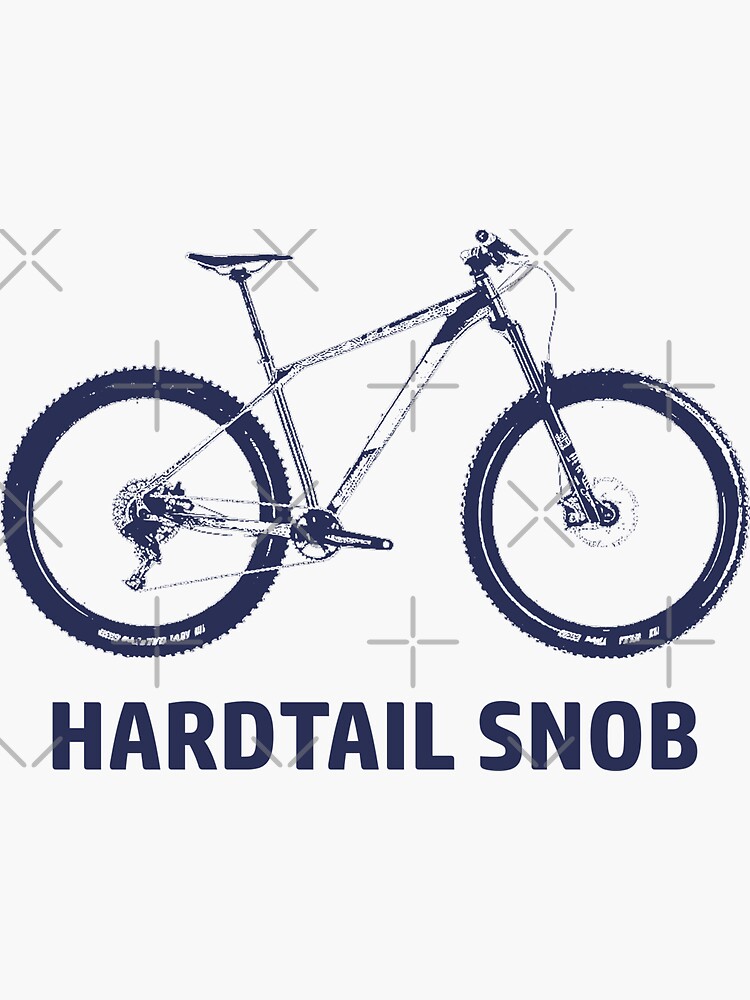 "Hardtail Snob" Sticker by esskay | Redbubble