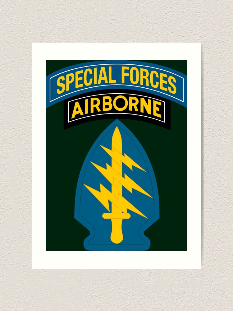 "Special Forces - United States Army (with SF tab)" Art Print by ...
