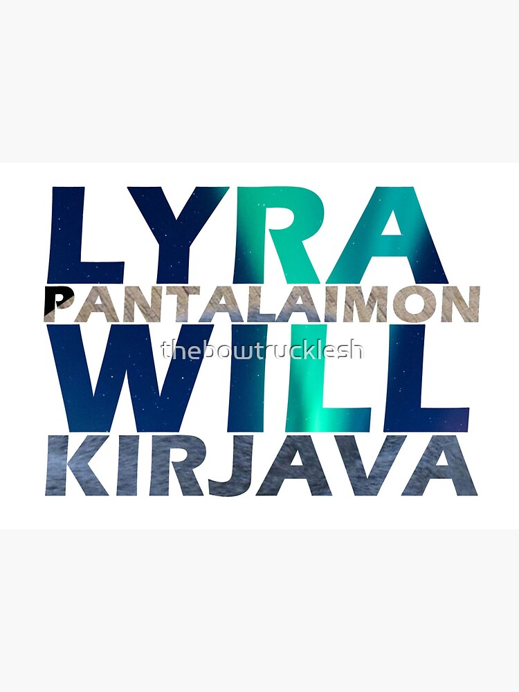 "Lrya, Pantalaimon, Will & Kirjava" Sticker for Sale by thebowtrucklesh ...