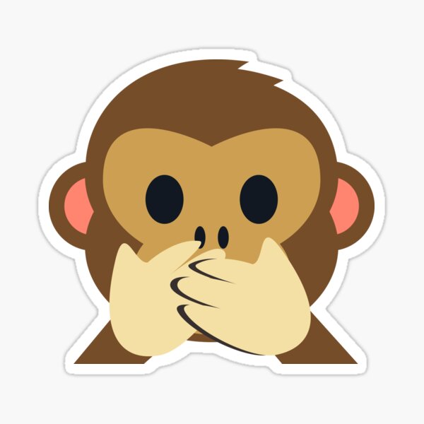 "Monkey No Speak Emoji" Sticker for Sale by Torch | Redbubble