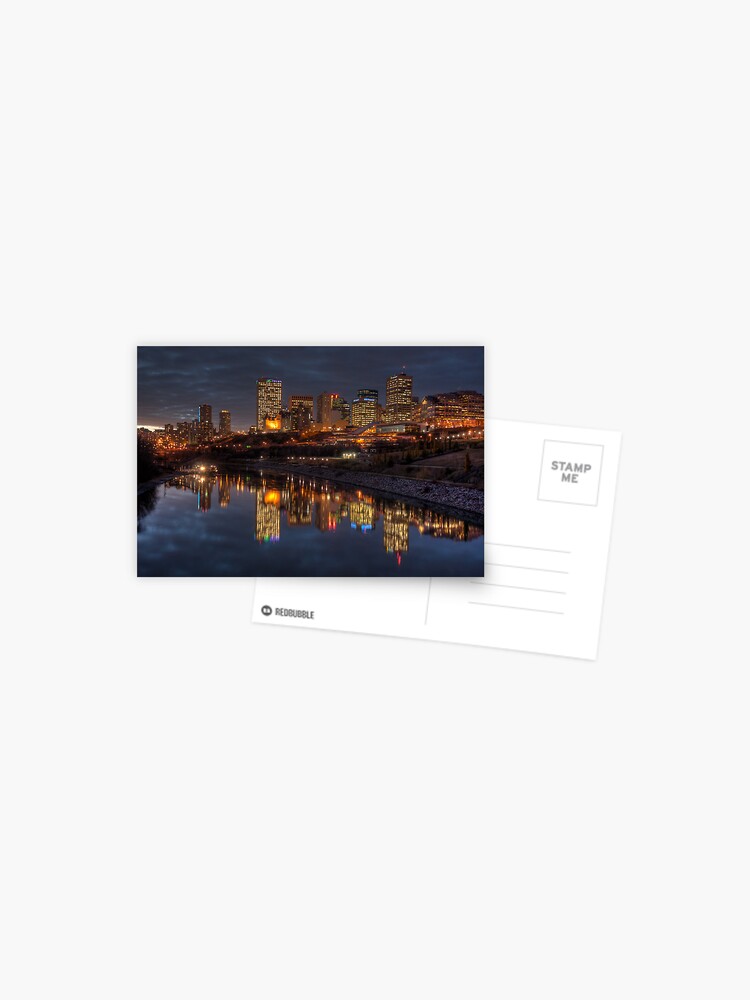 "Cloudy evening over Edmonton, AB Canada" Postcard for Sale by ...