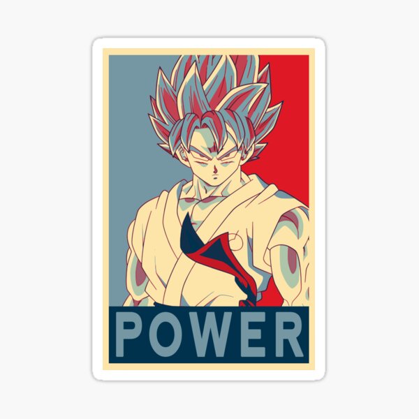 "Goku Power " Sticker by LucaShinSekai | Redbubble