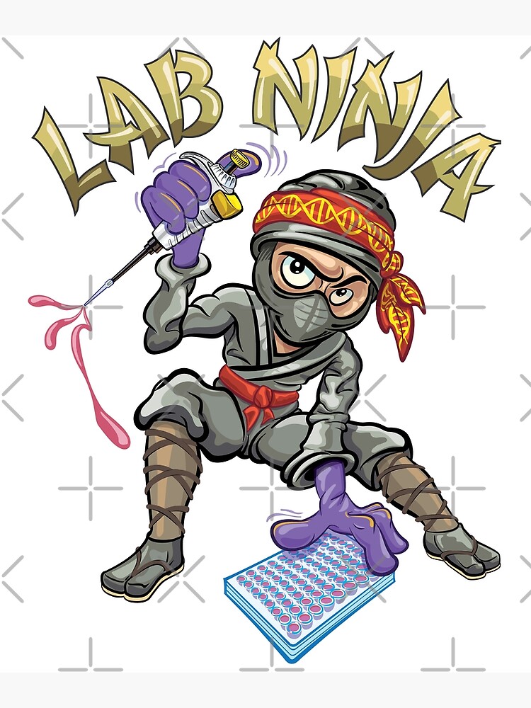 "PCR Lab Ninja Funny Design for DNA Biotechnology Lab Scientists ...