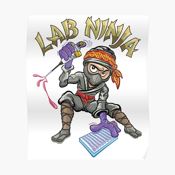 "PCR Lab Ninja Funny Design for DNA Biotechnology Lab Scientists ...