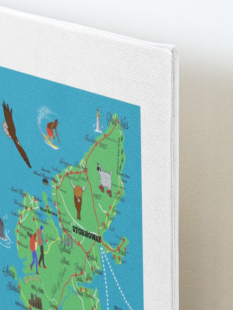 "Map of The Isle of Harris, Scotland. " Mounted Print for Sale by ...