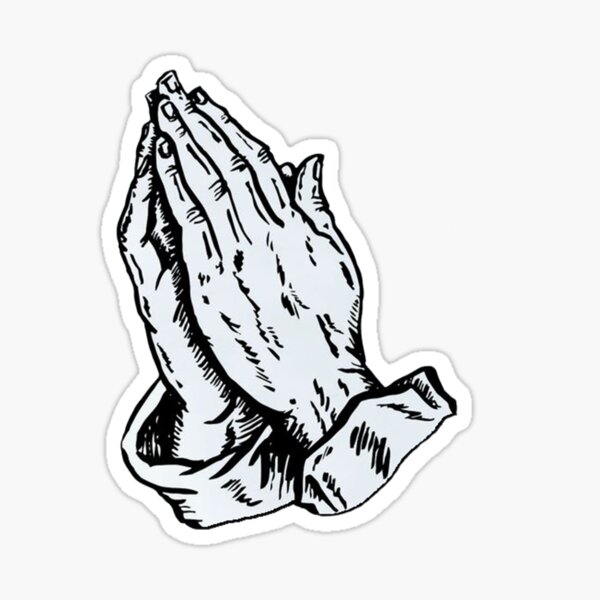 "6 God Praying Hands" Sticker for Sale by CFDLifestyle | Redbubble