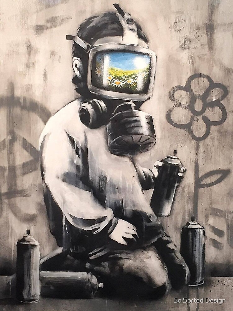 "Banksy Bloomin Kids" Sticker for Sale by OOMPHDESIGNPRIN | Redbubble