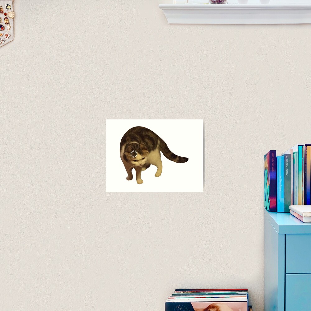 "HD Loading Cat Meme" Art Print by dylano1803 | Redbubble