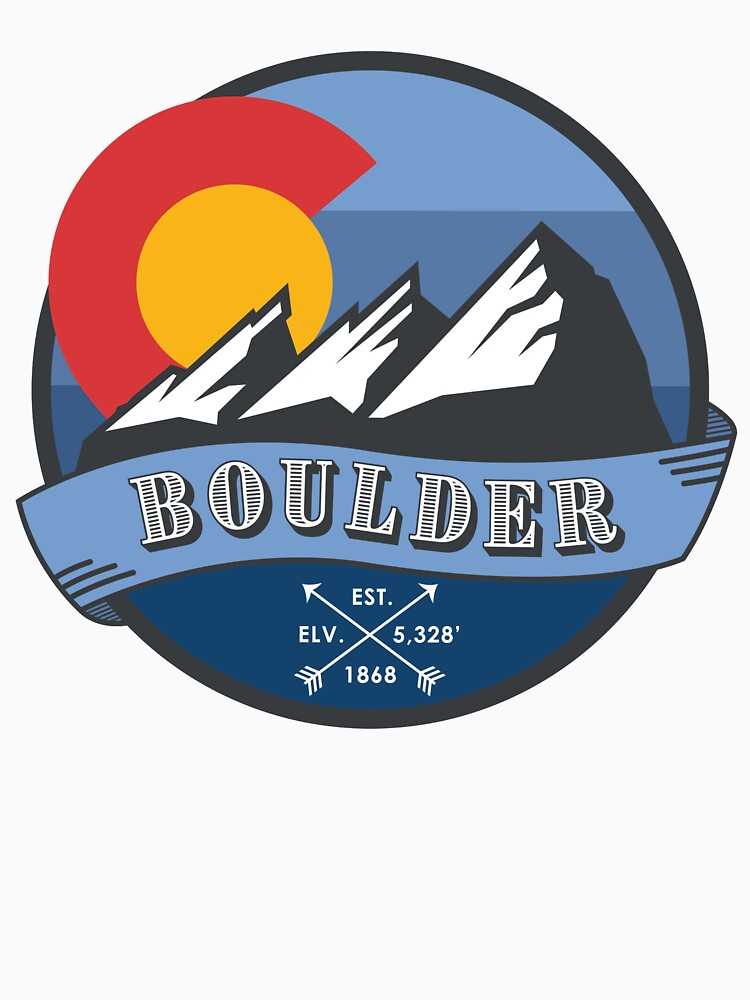 "Boulder, Colorado" T-shirt for Sale by abbygallagher23 | Redbubble ...