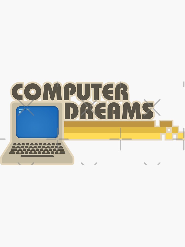 "Retro Computer Dreams" Sticker for Sale by 9bit | Redbubble
