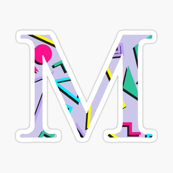 "Retro Mu Greek Letter" Sticker for Sale by purplecomet | Redbubble