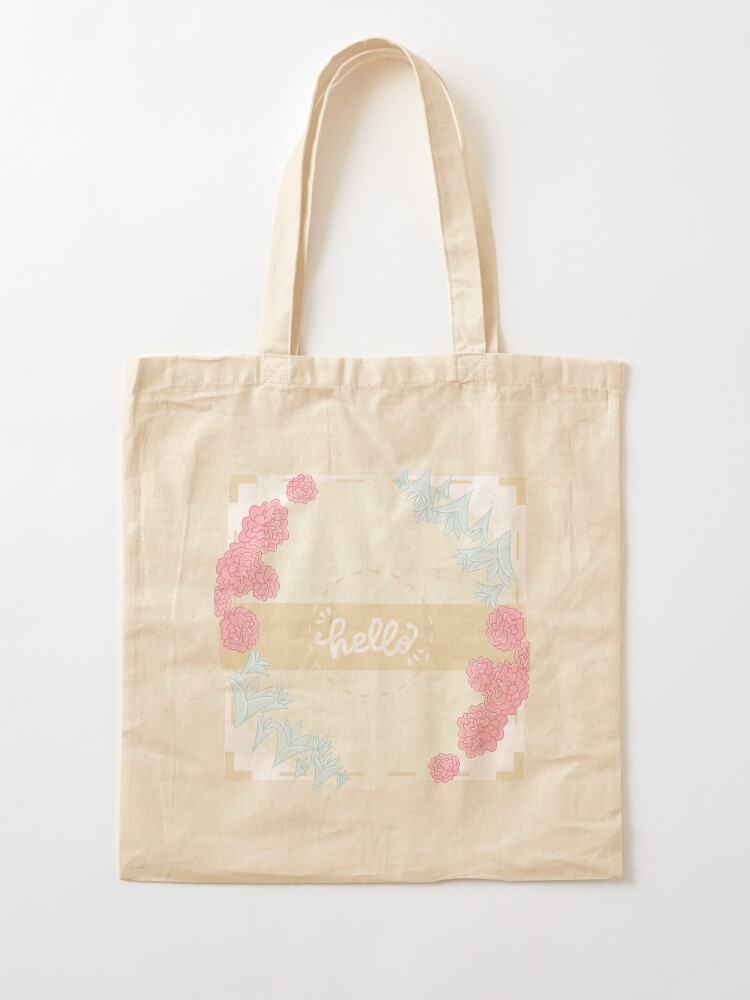 "Hello" Tote Bag for Sale by bunnyEmanArt | Redbubble