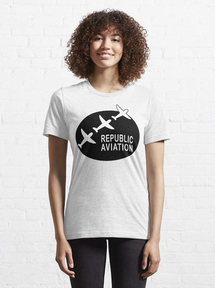 "Republic Aviation Repro Logo (Black Ver.)" T-shirt for Sale by ...