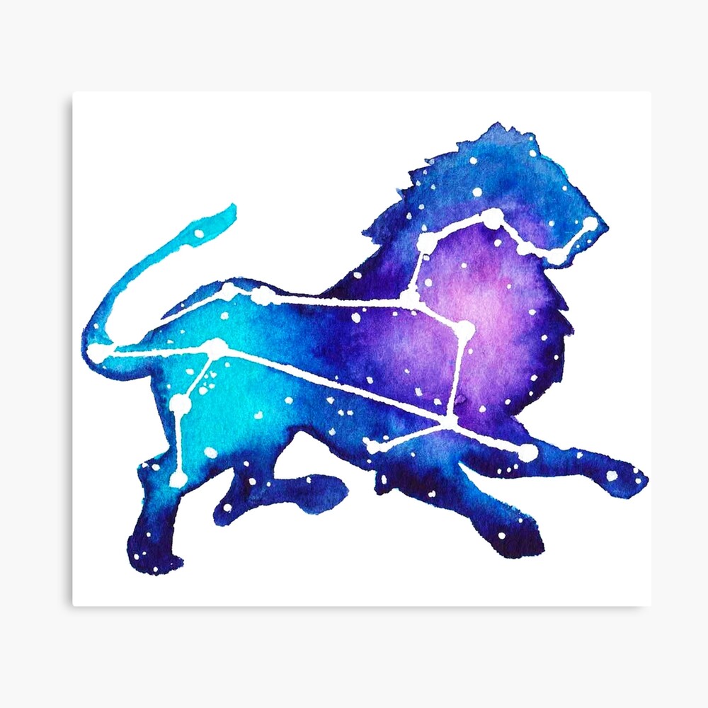 Mermaid Zodiac Wall Art Watercolor Painting Leo Leo Watercolor Zodiac ...