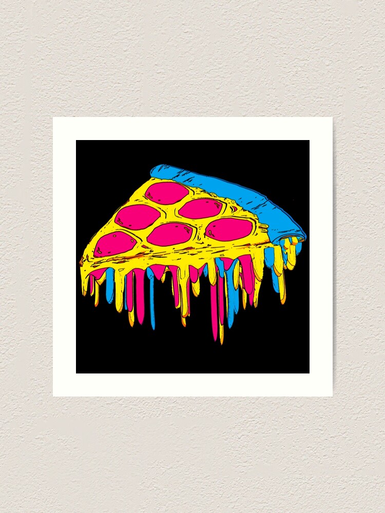 "CMYK Drippy Trippy Pizza Pie " Art Print for Sale by GUS3141592 ...