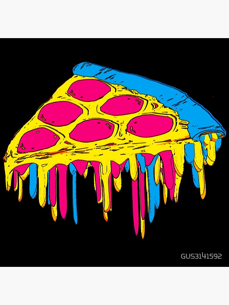 "CMYK Drippy Trippy Pizza Pie " Art Print for Sale by GUS3141592 ...