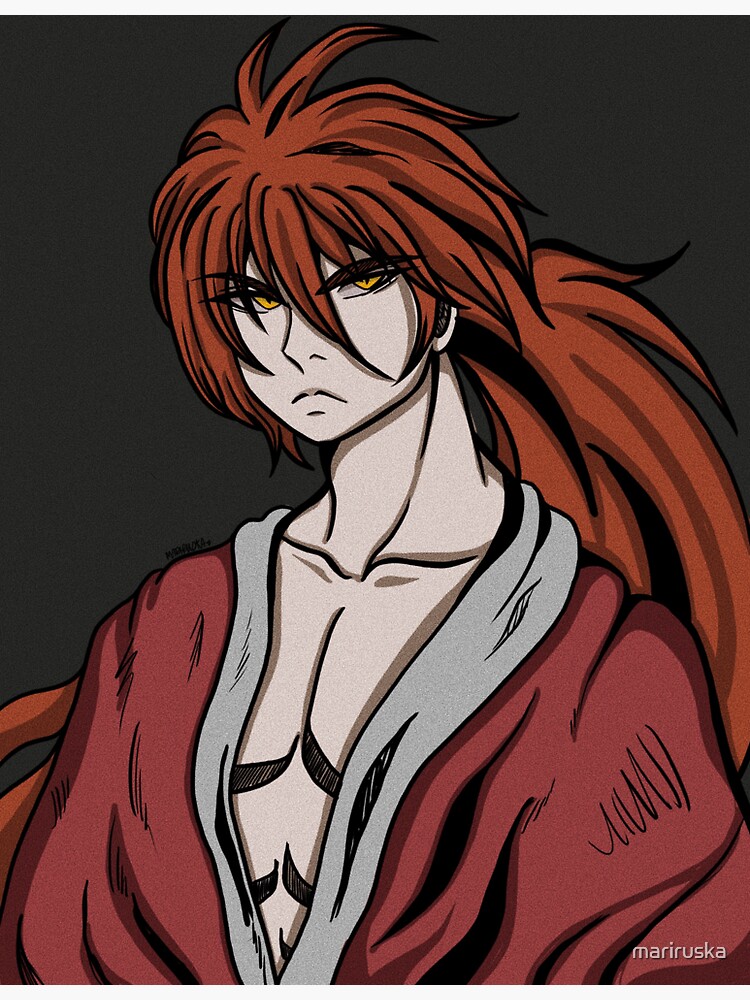 "Himura Kenshin - The Battosai " Sticker for Sale by mariruska | Redbubble