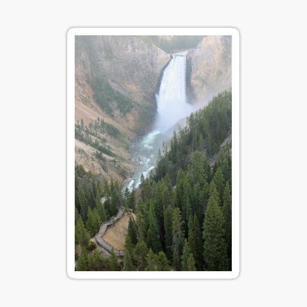 "Lower Yellowstone Falls" Sticker for Sale by MarijeKouyzer | Redbubble