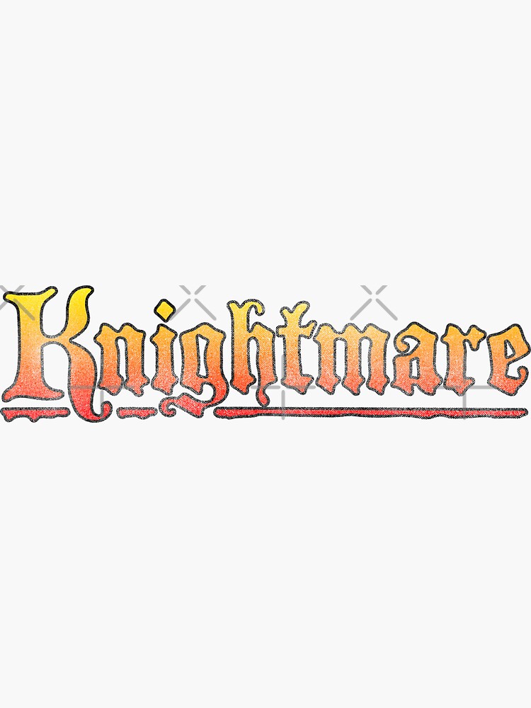 "Knightmare Vintage" Sticker by tomsnow | Redbubble