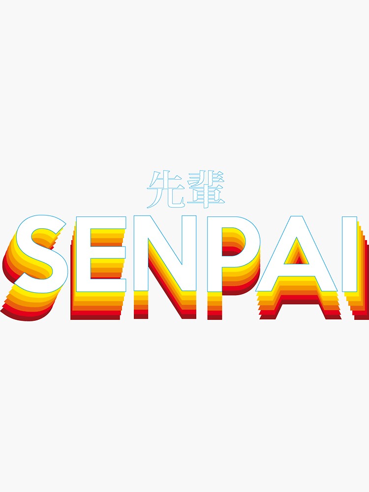 "Senpai Anime Manga Merch" Sticker by Mintos | Redbubble