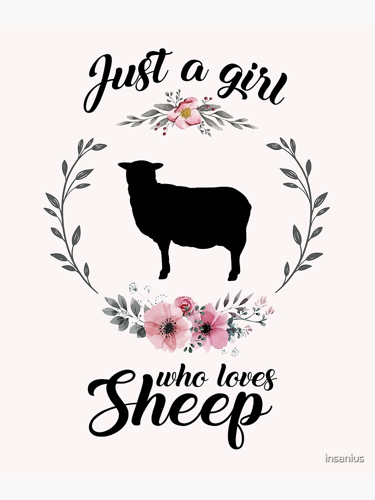 "Just a Girl who loves Sheep Women Girl Sheep Gift for her" Poster by ...